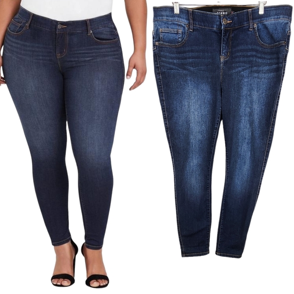 torrid | Jeans | Torrid Bombshell Skinny Jean High Rise Premium Stretch Dark Wash 8 Regular ...